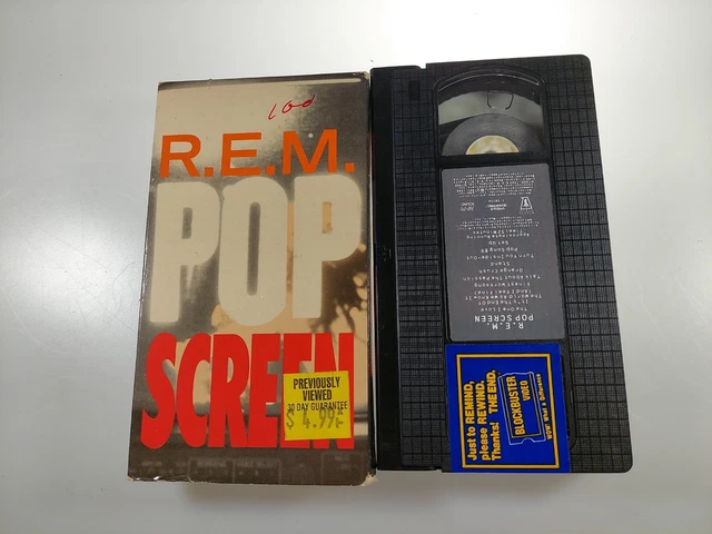 R.E.M. - POP Screen NEW! VHS ORIGINAL RARE ,ROCK PERFORMANCE,MICHAEL ...