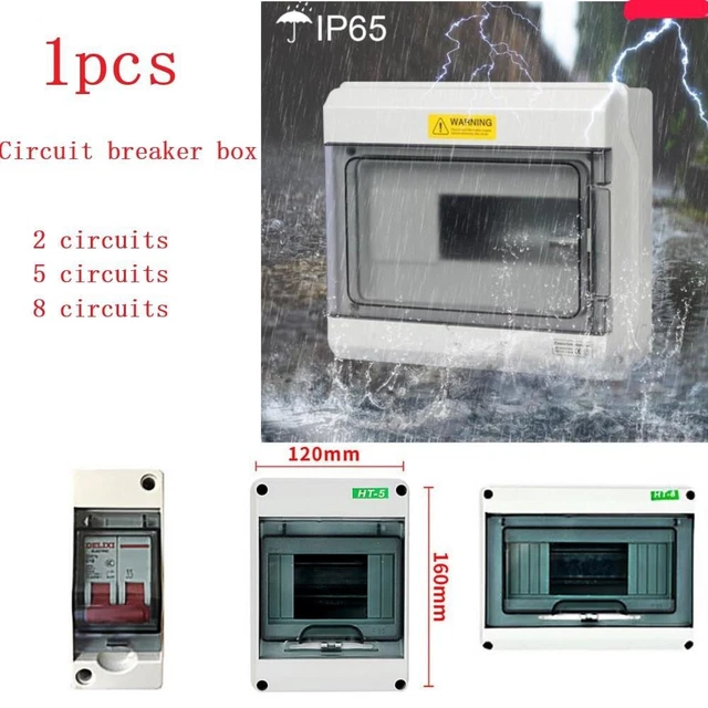 COMPACT WHITE 2 Way Garage Mini Consumer Unit with 40A 30mA RCD & 2 ...