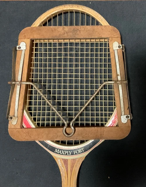 VINTAGE DUNLOP MAXPLY Fort Tennis Racket with Press. Standard Size - 27 ...