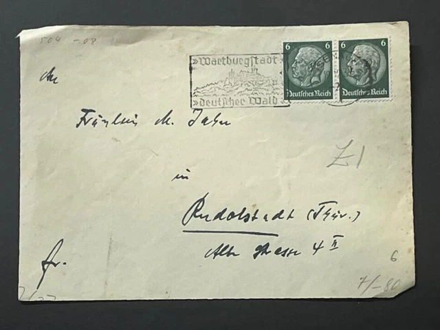 WW2 WWII NAZI German Germany Third Reich cover envelope w special ...