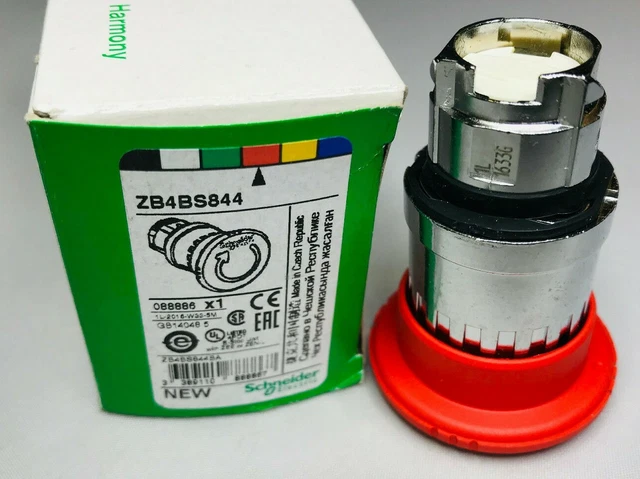 SCHNEIDER ELECTRIC ZB4BS844 Emergency Stop Switch Rotary Unlock NEW £15 ...