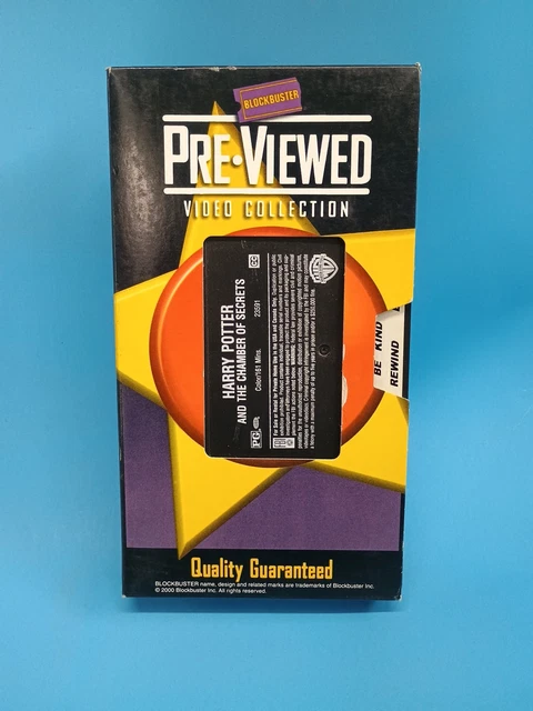 VINTAGE BLOCKBUSTER PRE-VIEWED Rental VHS Harry Potter Chamber of ...