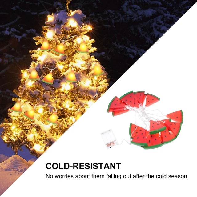 20LED WATERMELON SHAPED String Lights Battery Powered Plastic ...