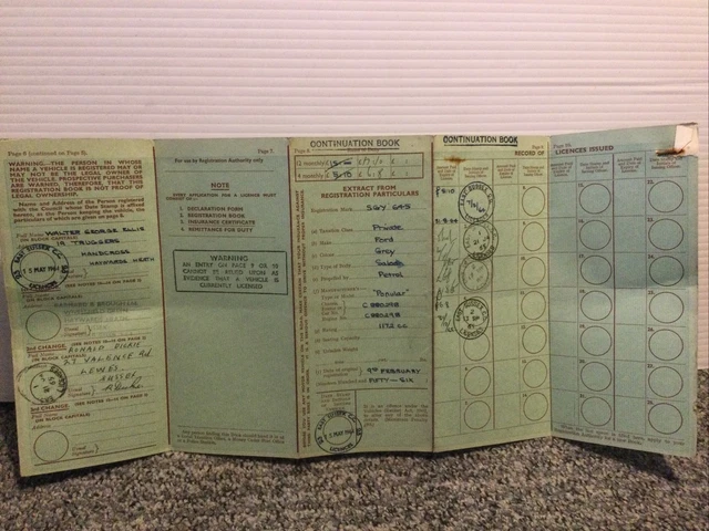 FORD POPULAR GREY 1956 Classic Vintage Rf60 Logbook Memorabilia EUR 11 ...