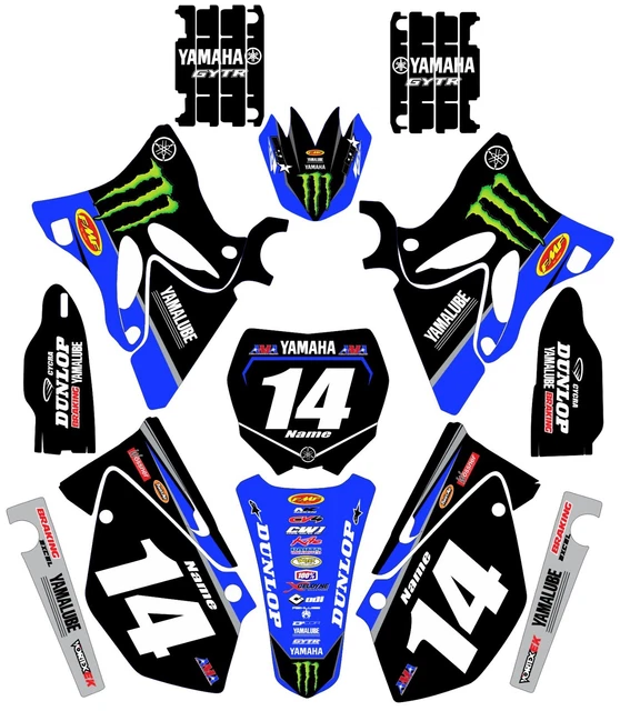 GRAPHICS FOR YAMAHA YZ 125 YZ 250 2002-2014 Star Decals $163.11 ...