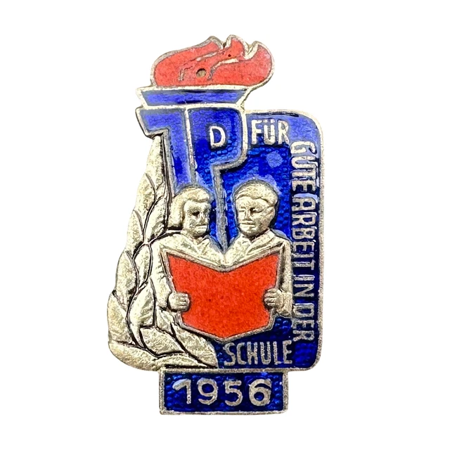 DDR ABZEICHEN AUSZEICHNUNG Anstecker JP "Für gute Arbeit in der Schule ...