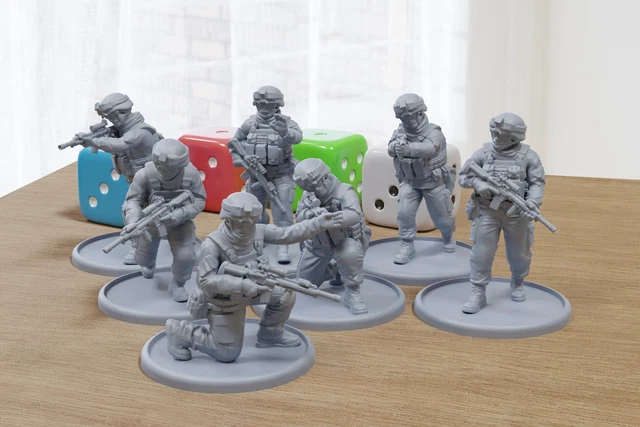 USMC RIFLE SQUAD - Modern Wargaming Miniatures for Tabletop RPG - 28mm ...