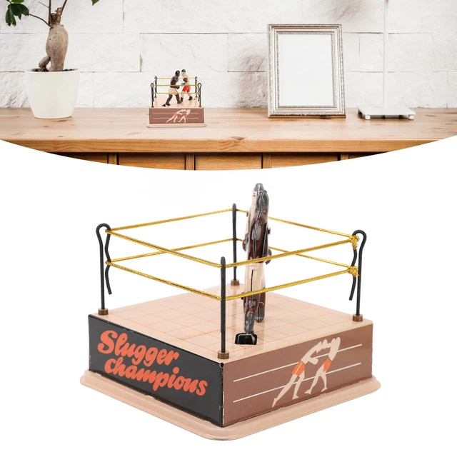 CLOCKWORK BOXING TOY Nostalgic Theme Boxing Ring Tin Toy Decorative ...