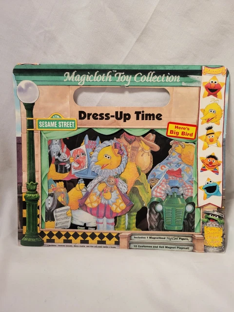 VTG MAGICLOTH TOY Collection Sesame Street Big Bird Magnetic Paper Doll ...