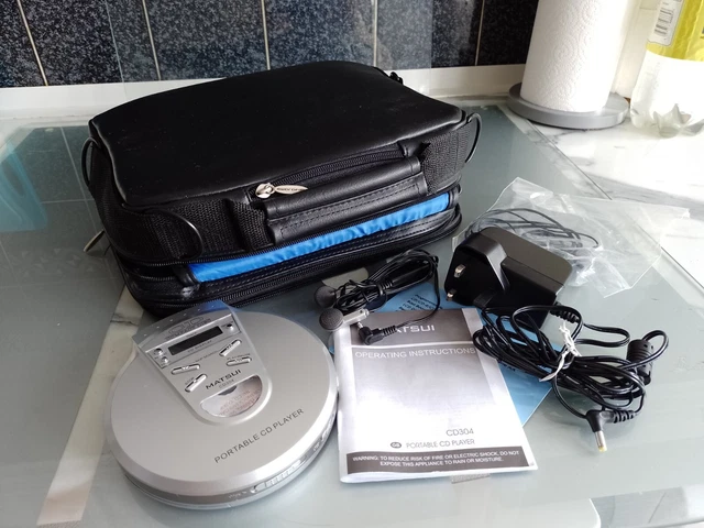 MATSUI PORTABLE CD 304 Player. Case, all leads,2 X Earphones ...