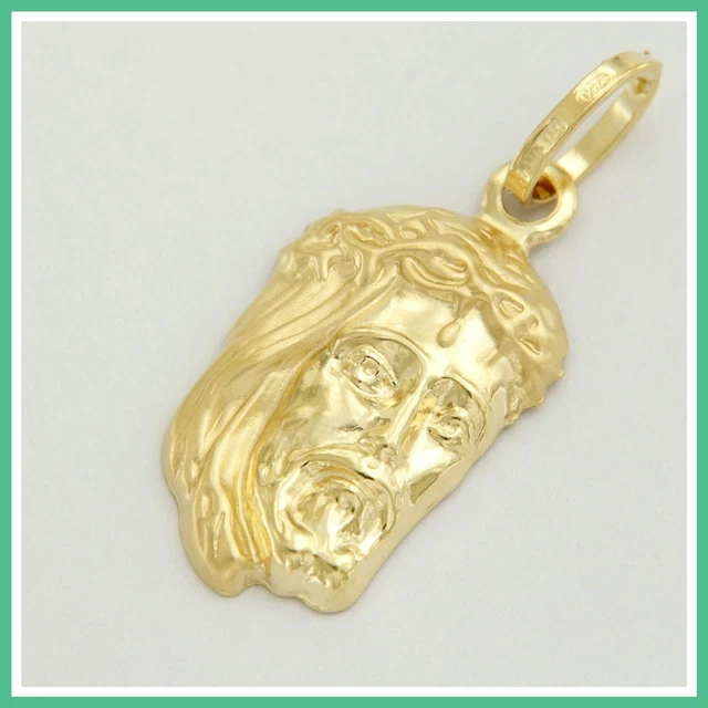 Jesus Kopf Anhanger Gold 750