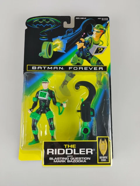 THE RIDDLER W/ Blasting Question Mark Batman Forever Figure Kenner 1995 ...