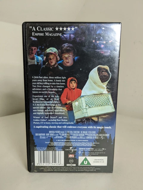 E.T. ET THE Extra Terrestrial VHS Special Remastered Edition Universal ...