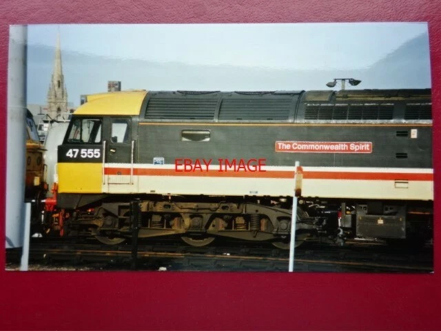 PHOTO BR Class 47 Loco No 47555 The Commonweath Spirit £1.25 - PicClick UK
