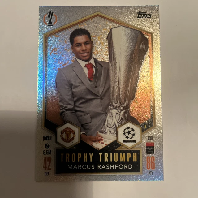 TROPHY TRIUMPH MARCUS Rashford Match Attax 2024/2025 Manchester 24/25 ...