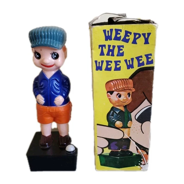 WEEPY THE WEE Wee Jouet vintage à eau avec boîte Hong Kong Personnage ...