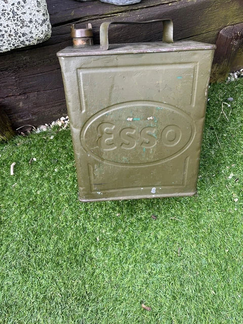 VINTAGE ESSO 2 Gallon Petrol Can, Original Condition With Cap. £55.00 - PicClick UK