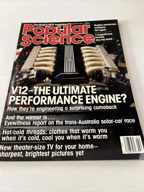 POPULAR SCIENCE MAGAZINE February 1988 V12 The Ultimate Performance ...