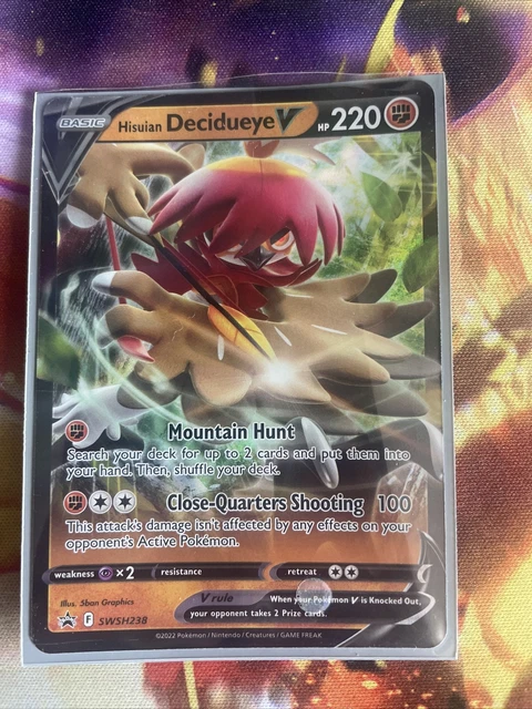 POKÉMON TCG HISUIAN Decidueye V SWSH Black Star Promos SWSH238 Holo ...