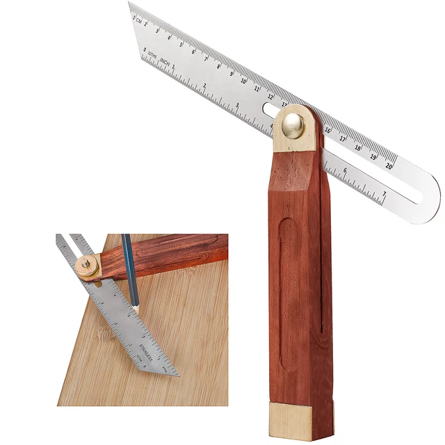 PRECISION MARKING SQUARE Ruler T-type Woodworking Line Square Scribe ...