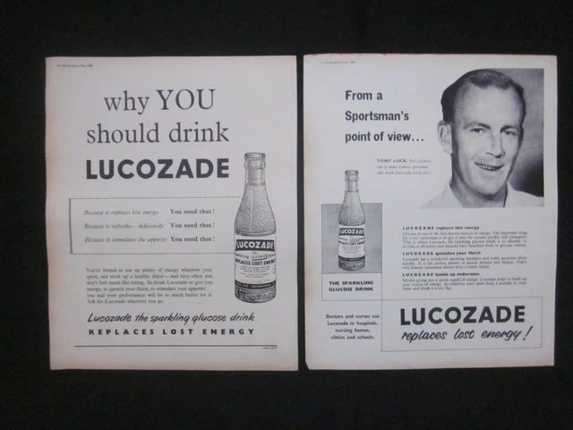LUCOZADE - 1950S Magazine Adverts - Tony Lock - Surrey & England ...