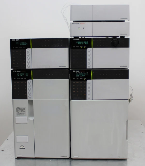 SHIMADZU HPLC SYSTEM - Degasser, Pump, Autosampler, UV-VIS Detector ...
