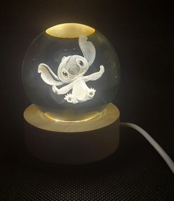DISNEY STITCH 3D Crystal ball 6cm / Desktop Decoration / Night light ...