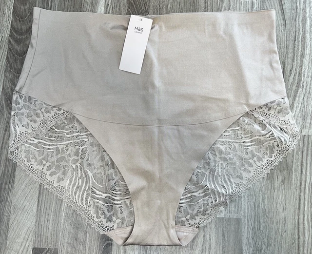 M&S SHAPEWEAR HIGH Leg High Rise Tum Control Bum Lift Knickers Size 24 ...