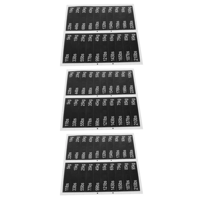 3 SHEETS SELF-ADHESIVE Weight Stack Stickers for Gym - Counterweight ...