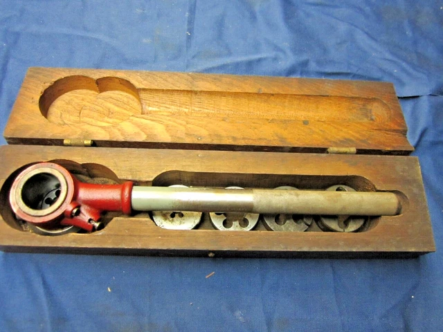 RARE VINTAGE GREENFIELD Ratcheting Pipe Thread Set EUR 8,65 - PicClick FR