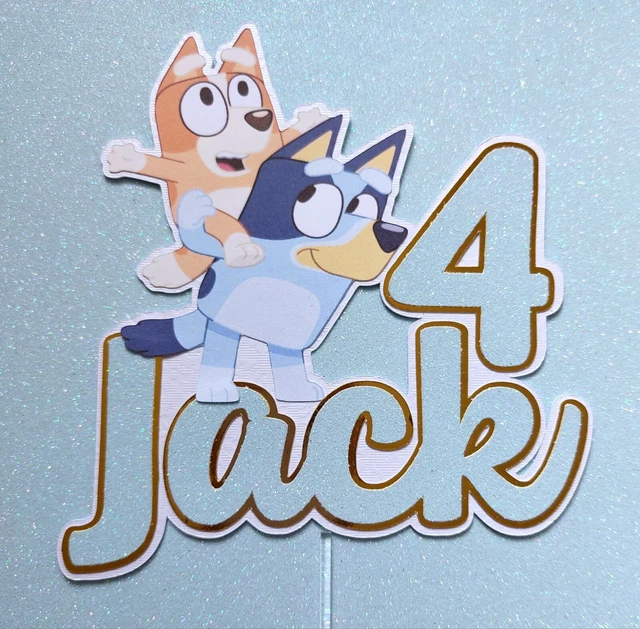 PERSONALISED BLUEY INSPIRED cake topper any age/name £5.99 - PicClick UK