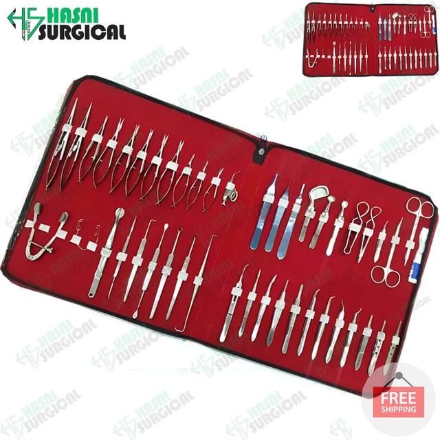COMPLETE 46-PIECE OPHTHALMIC Eye Surgery Instrument Set- Basic ...