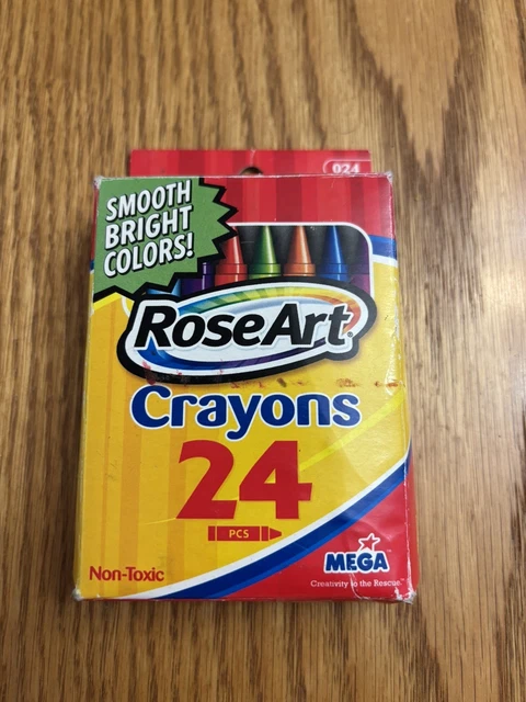 2008 ROSEART BRANDED 24 Box of Crayons, Slightly Used £2.23 - PicClick UK