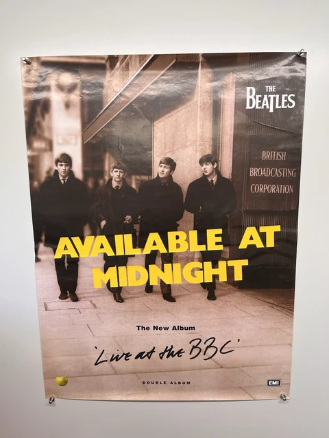 THE BEATLES POSTER Available At Midnight Live At The BBC Promotion ...