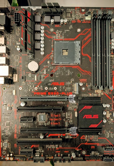 ASUS PRIME B350-PLUS ATX AM4 Motherboard £10.00 - PicClick UK