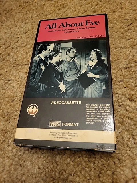 ALL ABOUT EVE VHS Magnetic Video Box w/CBS Fox Tape Vcr Super Rare Look ...