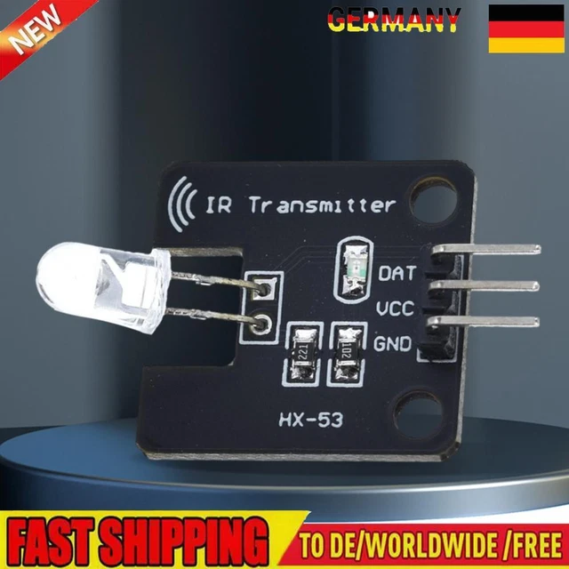 MODULO TRASMETTITORE A infrarossi IR digitale 38 kZ modulo ricetrasmettitore IR per Arduino EUR ...