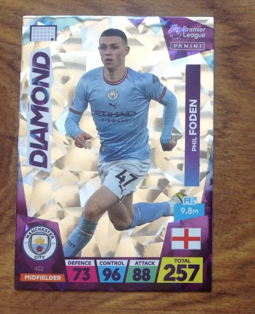 PHIL FODEN DIAMOND Card 402 - MANCHESTER CITY Panini Adrenalyn XL PL ...