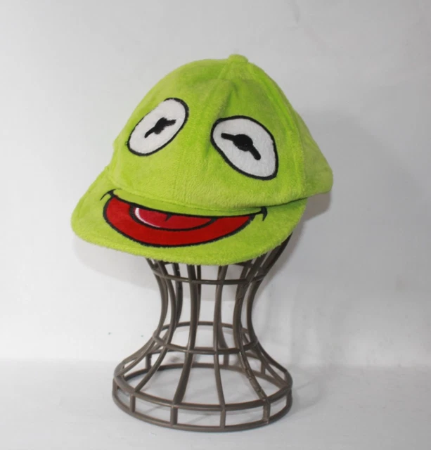 VINTAGE KERMIT THE Frog Cap Hat Medium Fitted Green The Muppets Studio ...