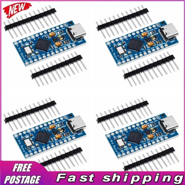 SCHEDA MODULARE PRO ATmega32U4 5V/16MHz per Arduino IDE V1.0.1 (tipo-c ...