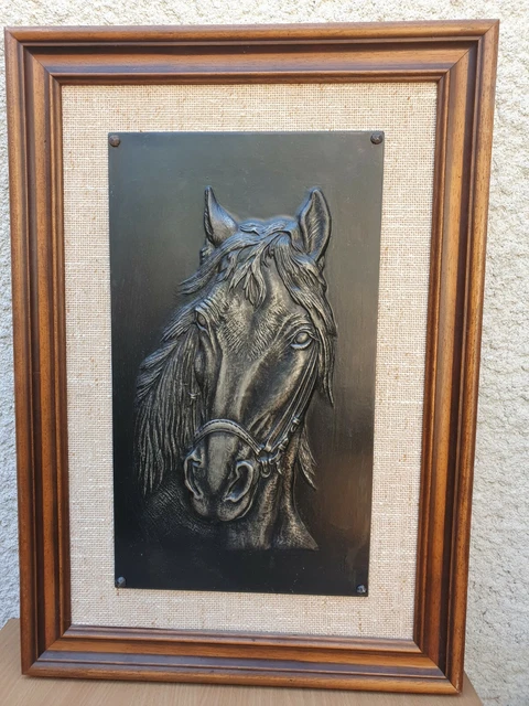 TABLEAU TÊTE DE Cheval En Etain EUR 15,00 - PicClick FR