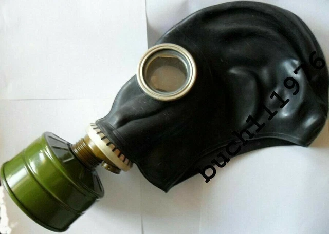 NBC RUSSIAN RUBBER SOVIET GAS MASK Army GP-5 Black Helloween all size's ...