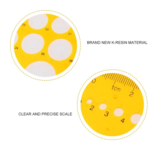 2 PCS ROUND Stencil Templates Circle Ruler for Drawing Architecture ...