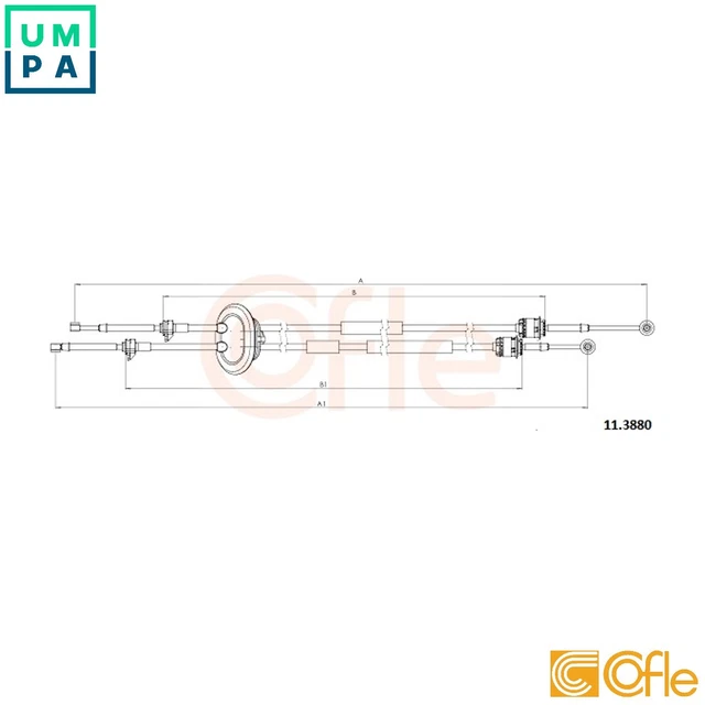 CABLE PULL MANUAL TRANSMISSION 11.3880 FOR PEUGEOT 207/207+ 8FSCEP3 1 ...