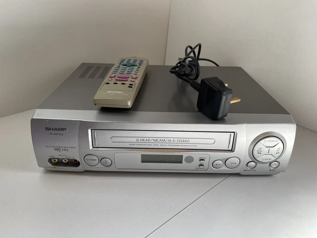 SHARP VC-MH704 VHS Video Recorder Nicam Stereo 6 Head With Remote £39. ...