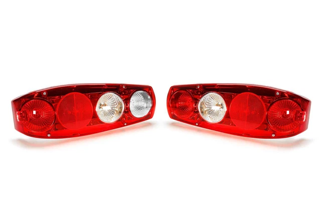 PEUGEOT BOXER MOTORHOME Rear Lights Set Round Reflector Pair Hella ...
