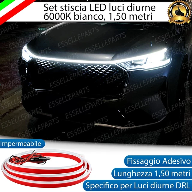 STRISCIA STRIP LED Luci Diurne Posizione Drl 6000K Bianco Per Skoda ...