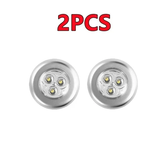 LED PUSH ON Off Stick On Light Battery Kitchen Cupboards Stairs Shed £4 ...