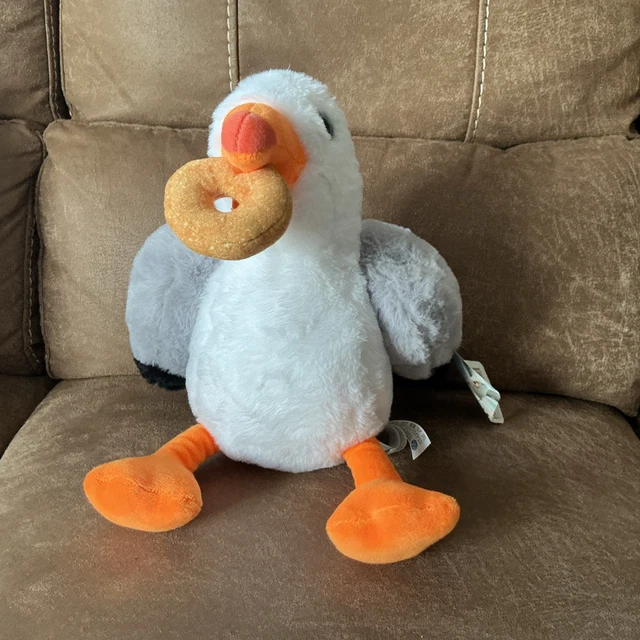 STEVEN THE SEAGULL Plush Toy With Doughnut In Mouth £5.43 - PicClick UK