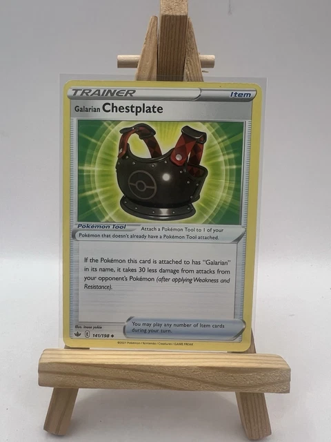 141/198 GALARIAN CHESTPLATE | Trainer Item Pokemon Card Chilling Reign ...